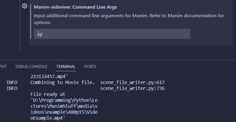 when add '-ql' cli args, it can't find the file · Issue #75 · Rickaym/manim-sideview · GitHub
