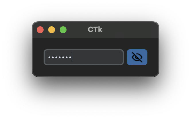 Enhancement Request : Add Password [ New Widget ] · Issue #1793 · TomSchimansky/CustomTkinter ...