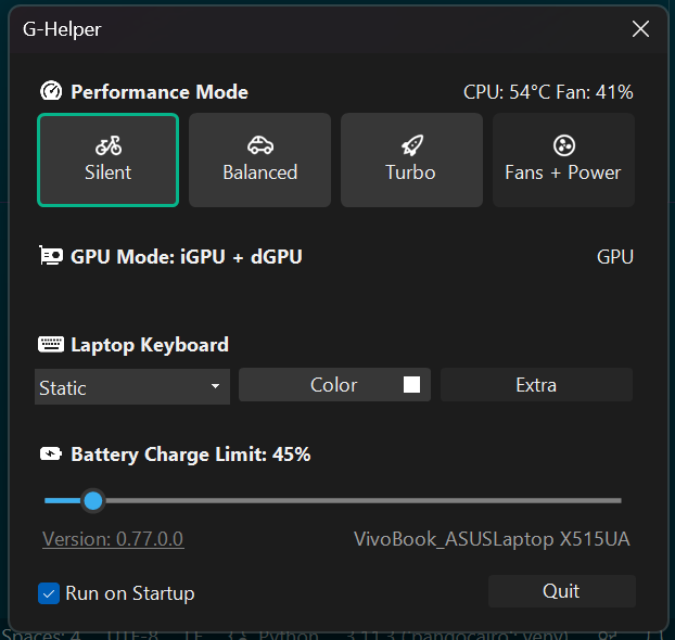 Regression: GPU mode section shows up on v0.77 on models without dGPU · Issue #536 · seerge/g ...