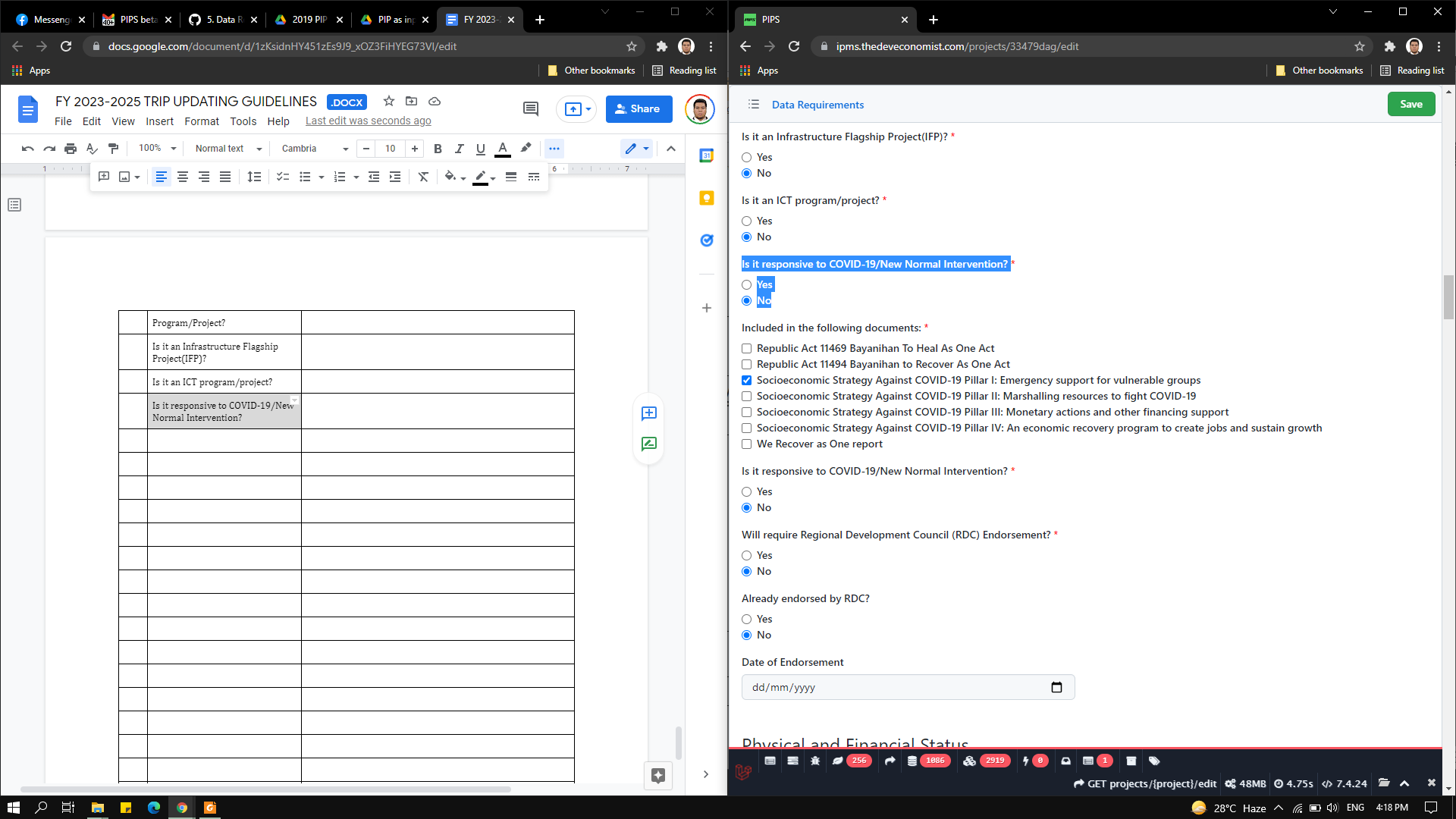 Duplicate Fields on COVID-19/New Normal Responsiveness · Issue #19 · mlab817/ipms · GitHub