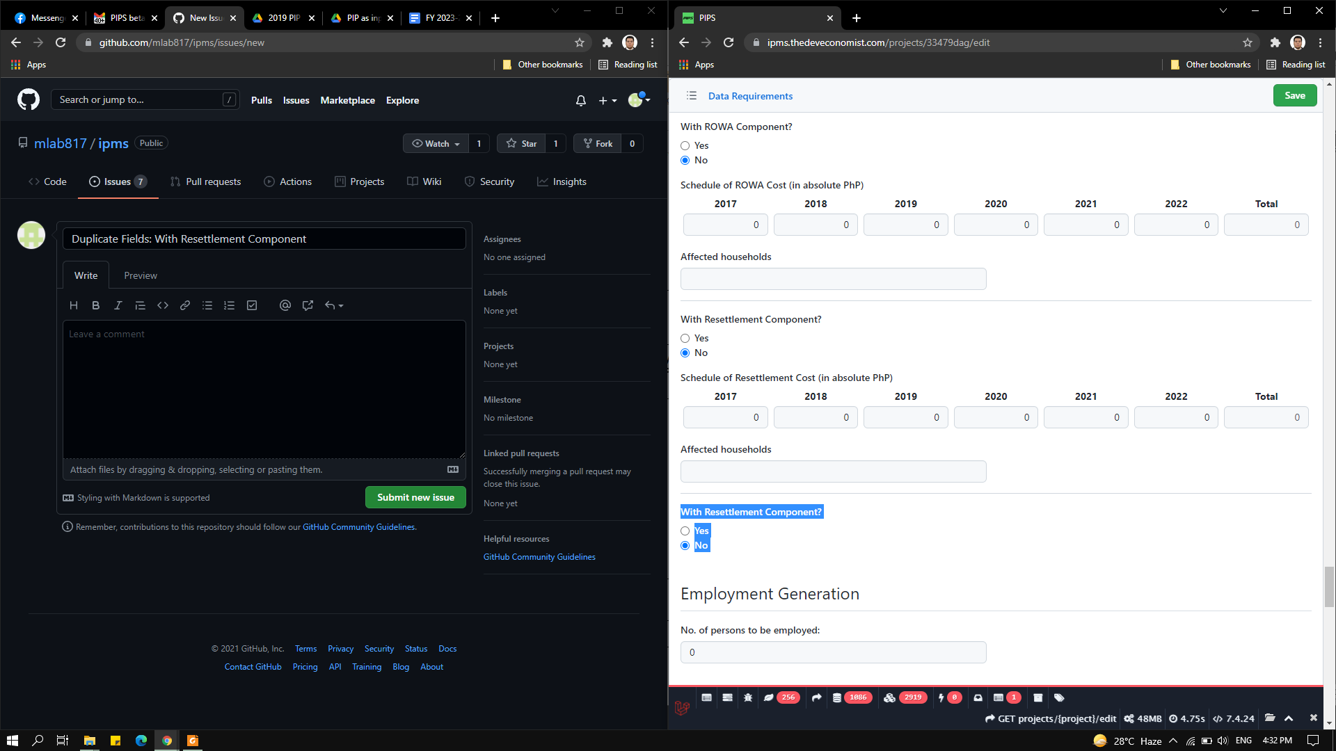 Duplicate Fields: With Resettlement Component · Issue #20 · mlab817/ipms · GitHub