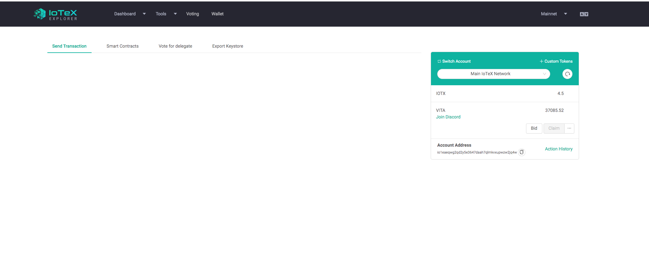 Empty page after click on the Wallet at top menubar. · Issue #1044 · iotexproject/iotex-desktop ...