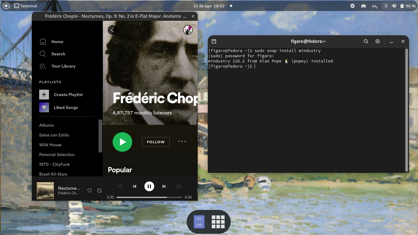 Running applications are not shown until "Use builtin theme" config ...