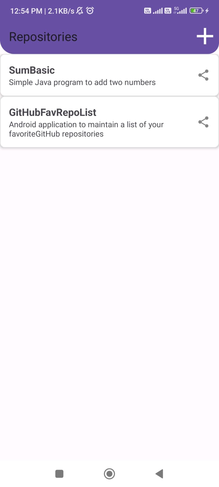 GitHub - sadhyarshi/GitHubFavRepoList: Android application to maintain a list of your ...