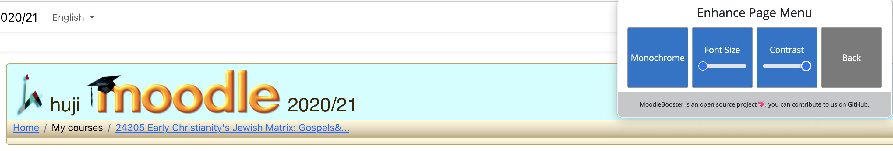 Contrast doesn't save when font size is changed · Issue #70 · norbit8/MoodleBooster · GitHub