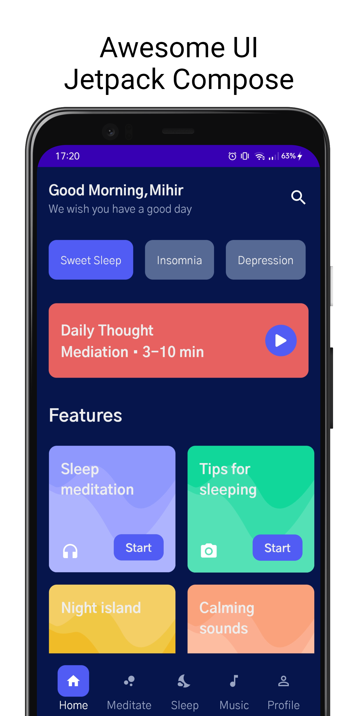 GitHub - Miihir79/Compose-trial: First app using jetpack compose, learnt from tutorial by ...
