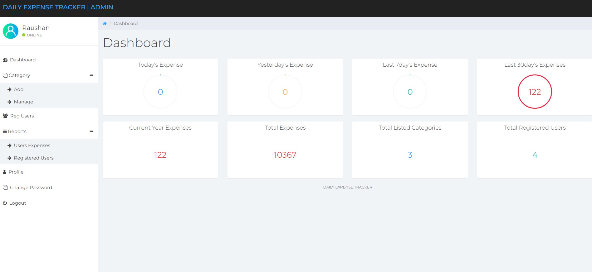 GitHub - raushankumarg6/Daily-Expense-Tracker-System: Website to track ...