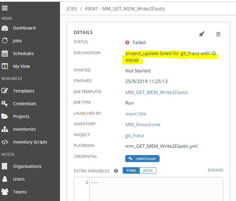 Jobs fail due to "project_update failed for git* with ID *" · Issue ...