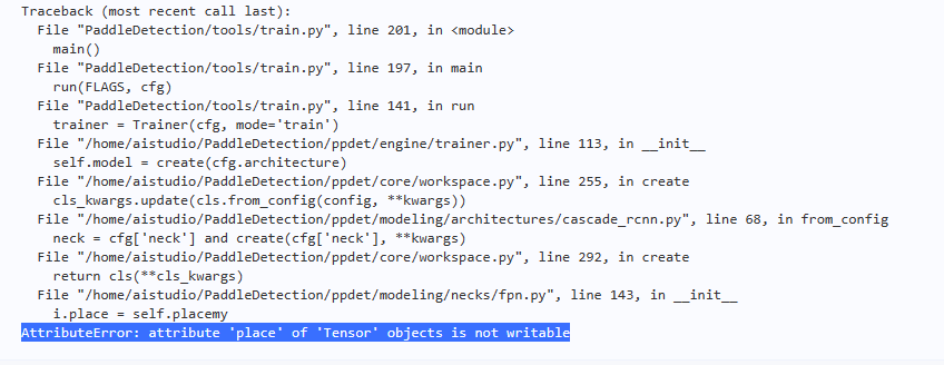 修改tensor的place报错 · Issue #8273 · PaddlePaddle/PaddleDetection · GitHub