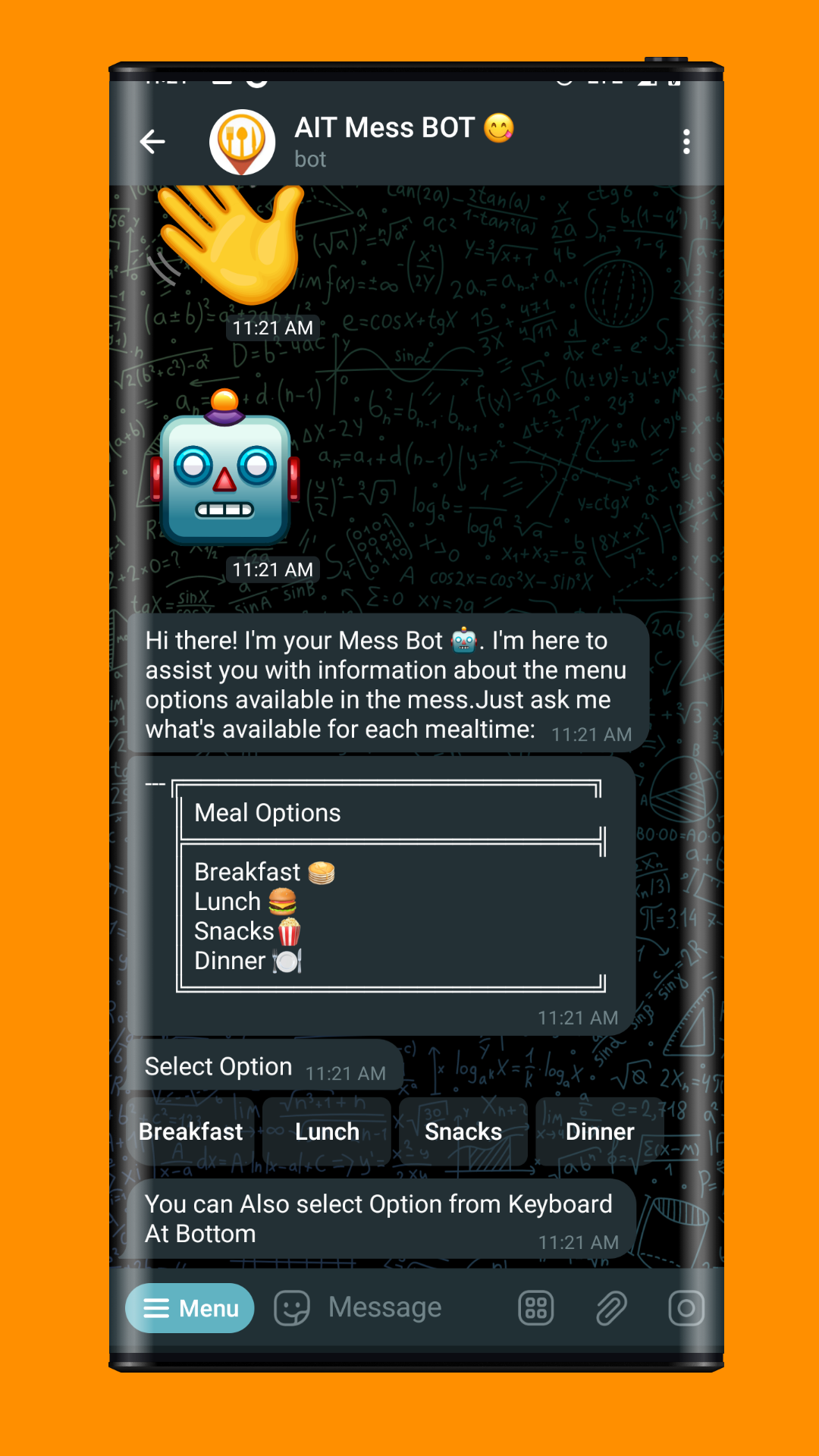 GitHub - Dipankar-Kumar-Singh/AIT_MESS_Telegram_Bot: AIT mess bot --> A bot to answer all your ...