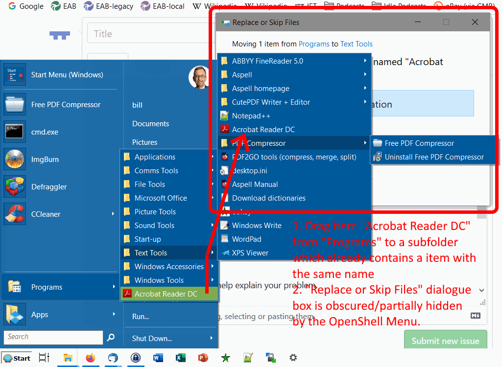 When Draggingmoving A Menu Item Replaceskip Dialogue Box Is Obscured · Issue 368 · Open