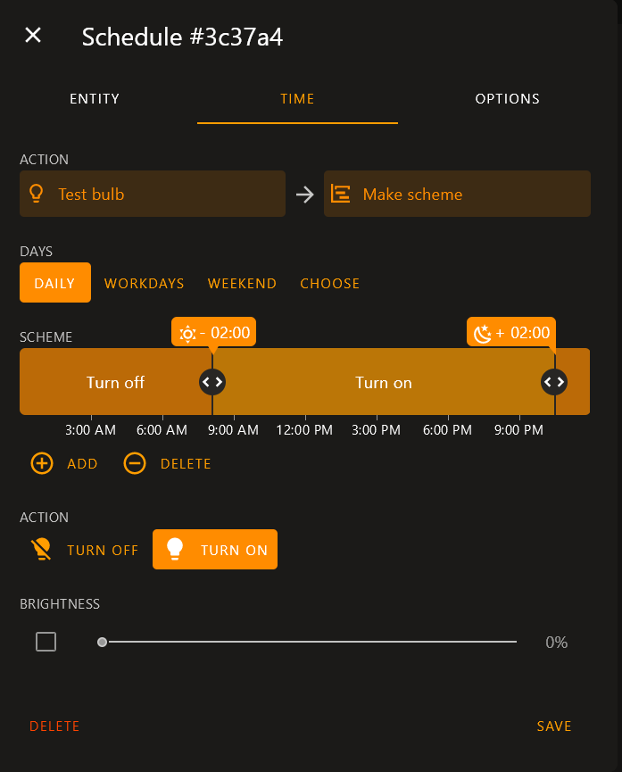Additional row added on several schedules - lights coming on in the middle of the night · Issue ...