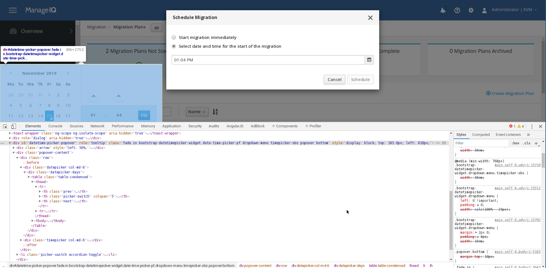 DateTimePicker: misplaced calendar popup · Issue #3306 · patternfly/patternfly-react · GitHub