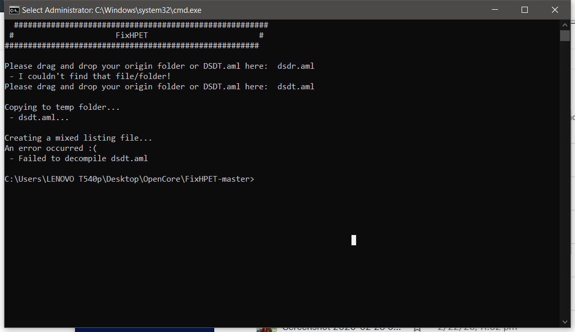 iasl error · Issue #3 · corpnewt/FixHPET · GitHub