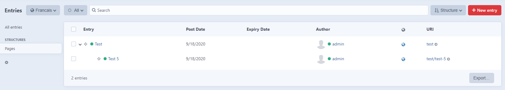 Structure Entries With Level Variable In Uri Format Saved With Wrong Uri In Other Sites