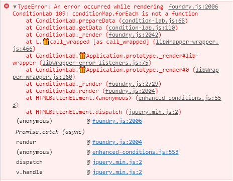 Condition Lab failing to render with SFRPG system · Issue #560 · death-save/combat-utility-belt ...