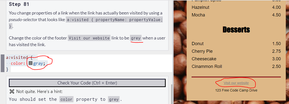 RWD Beta: Step 81 Cafe 'gray' not accepted as correct color · Issue ...