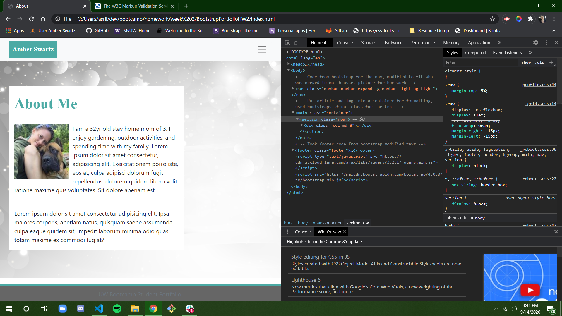 GitHub - ASwartz14/BootstrapPortfolio: Week two basic reactive bootstrap portfolio