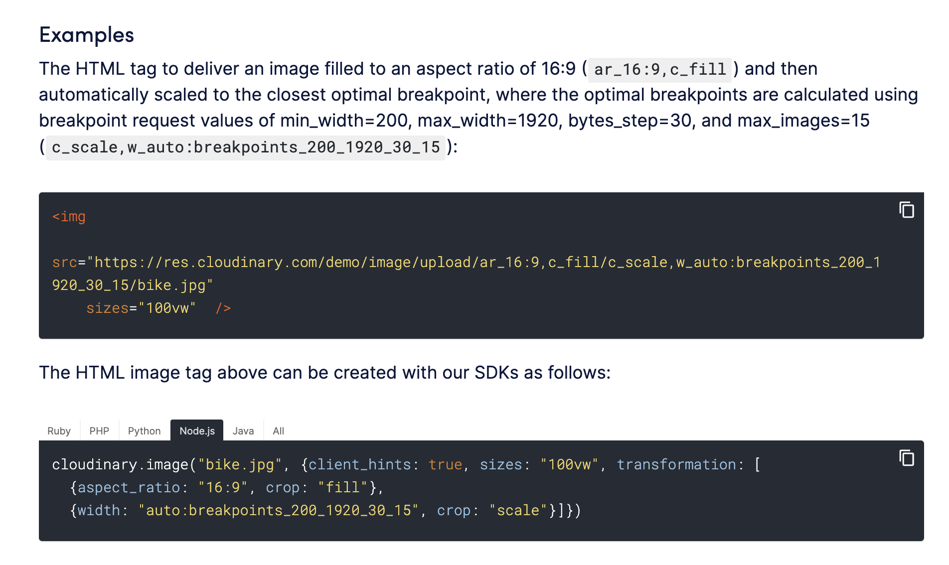How To Get Srcset For Responsive Images From Cloudinary Breakpoint