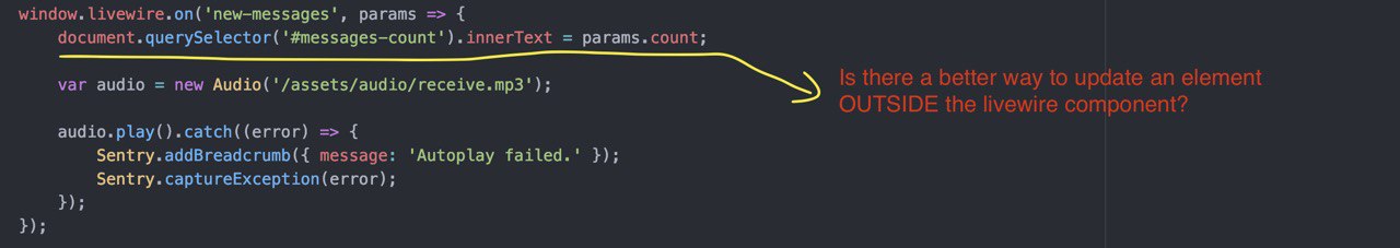 Expose event element on root · Issue #246 · livewire/livewire · GitHub