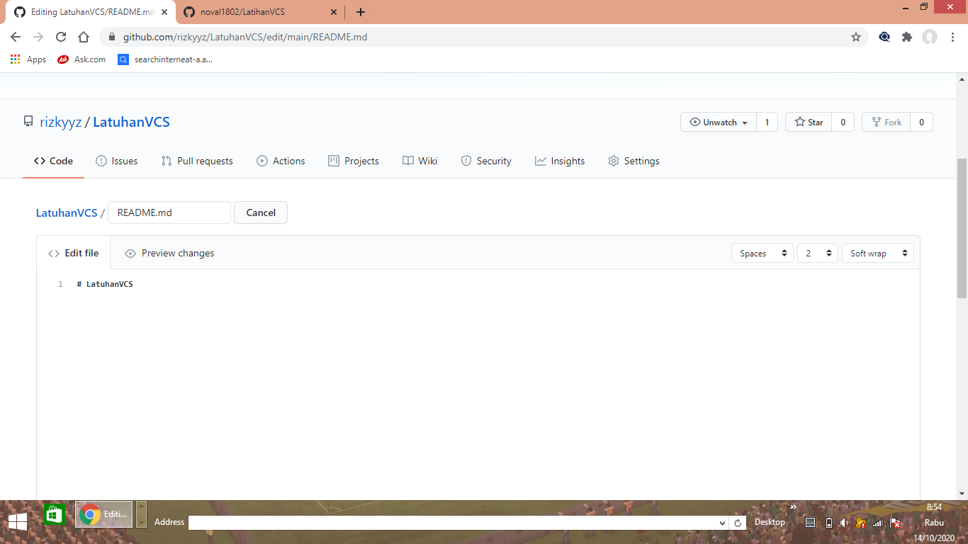 GitHub - mahendrawijaya123/latihan-vcs