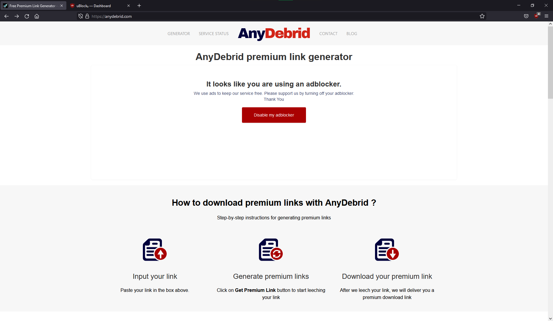 anydebrid.com - anti-adblock · Issue #9849 · uBlockOrigin/uAssets · GitHub
