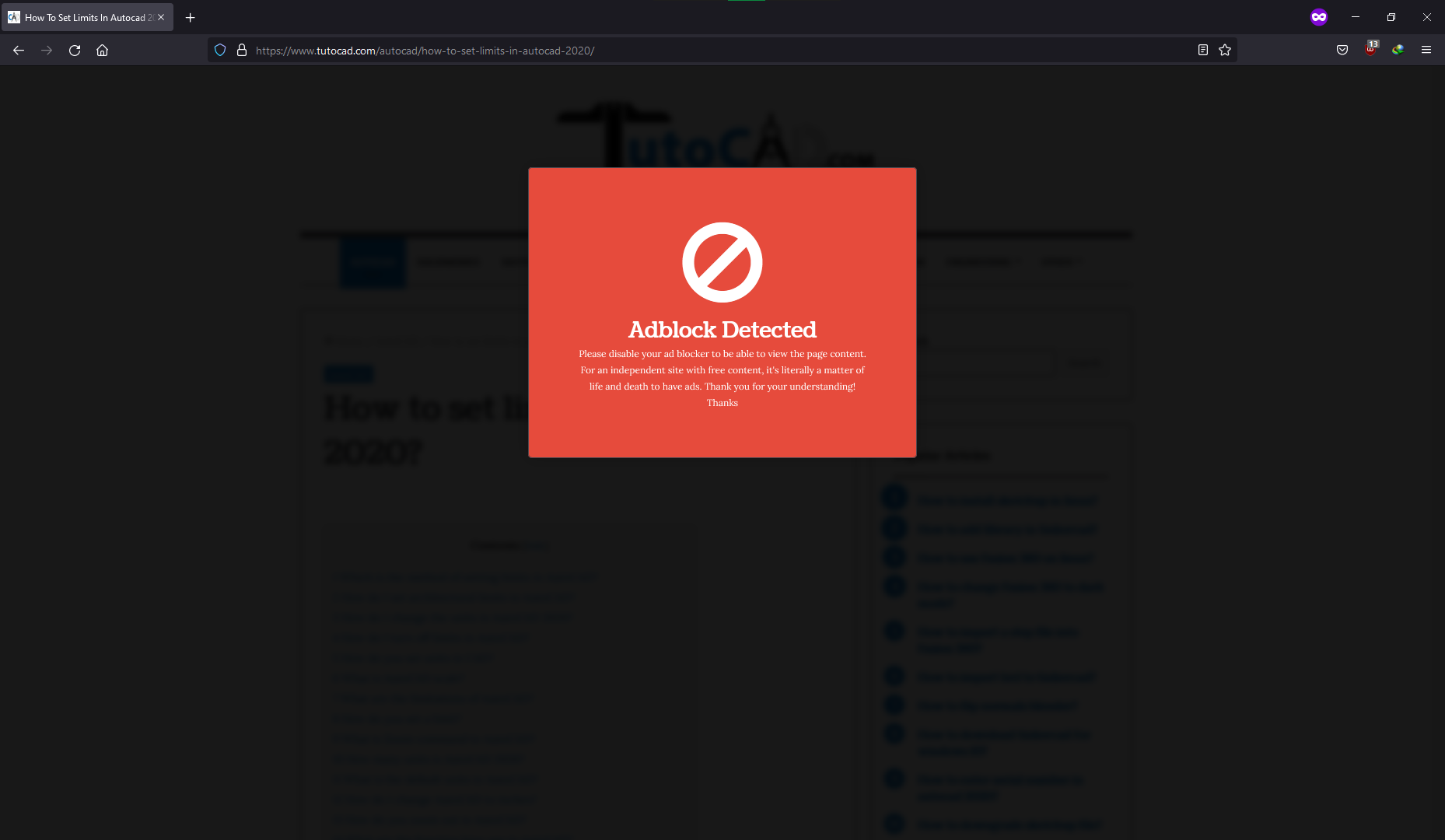 Anti-adblock in tutocad.com · Issue #10267 · uBlockOrigin/uAssets · GitHub