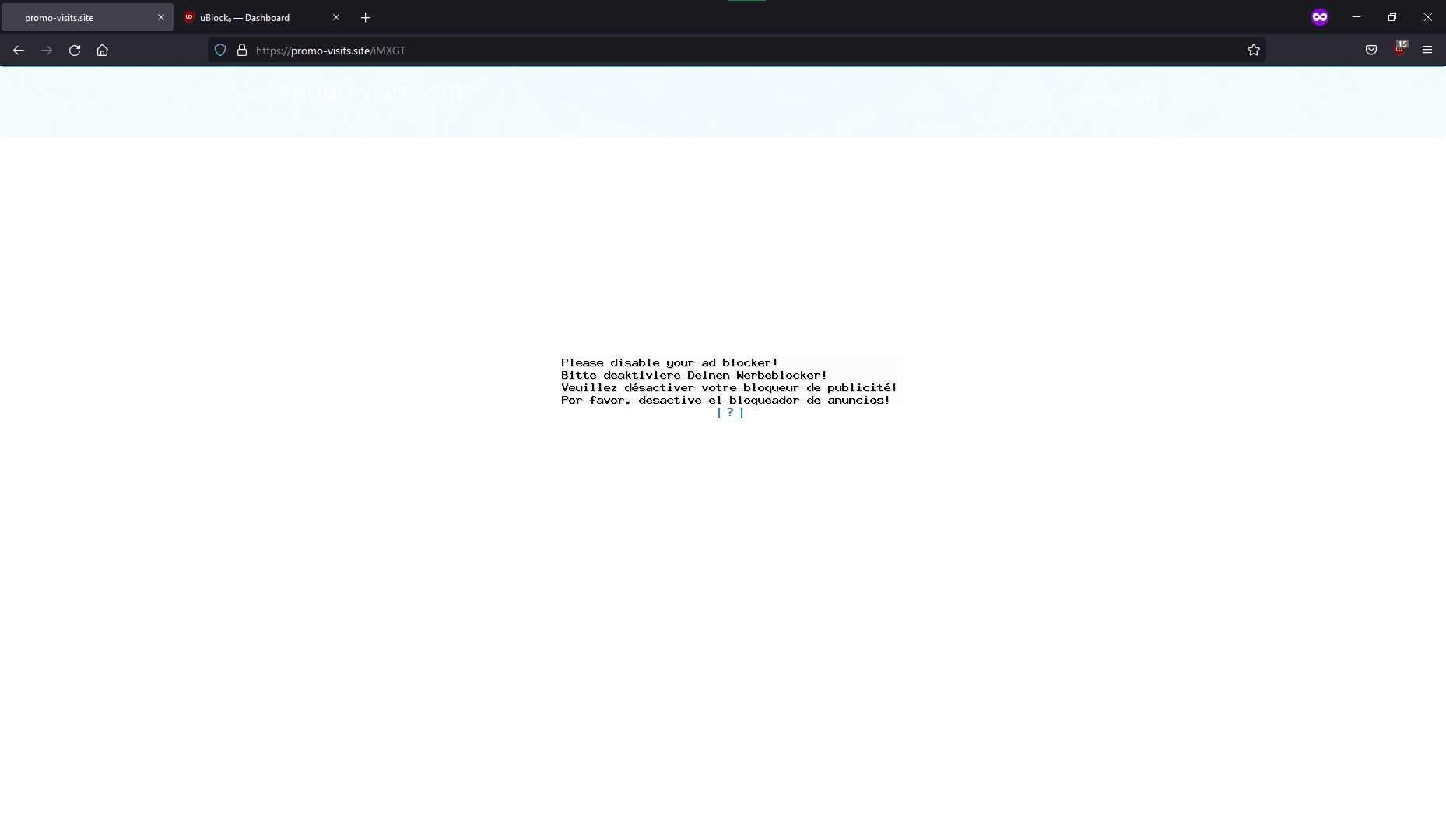 Anti Adblock Promo Visitssite · Issue 8997 · Ublockoriginuassets · Github