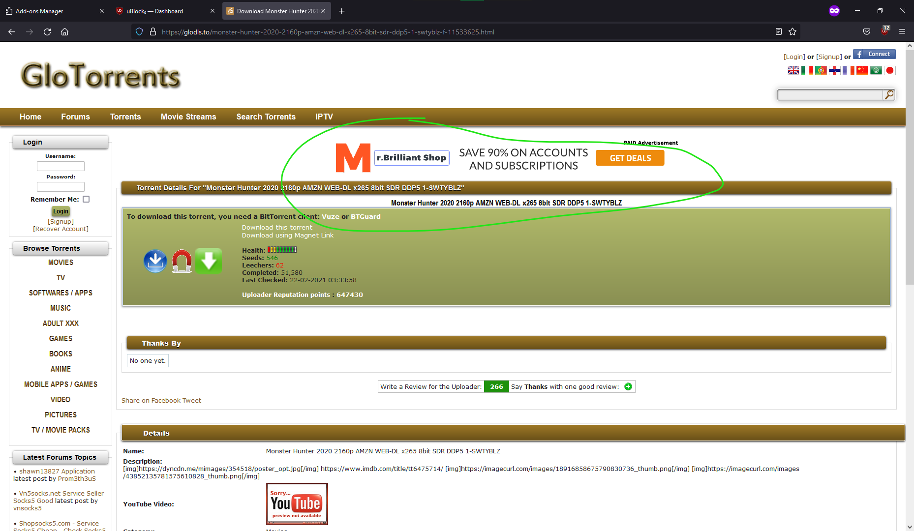 glodls.to · Issue #9677 · easylist/easylist · GitHub