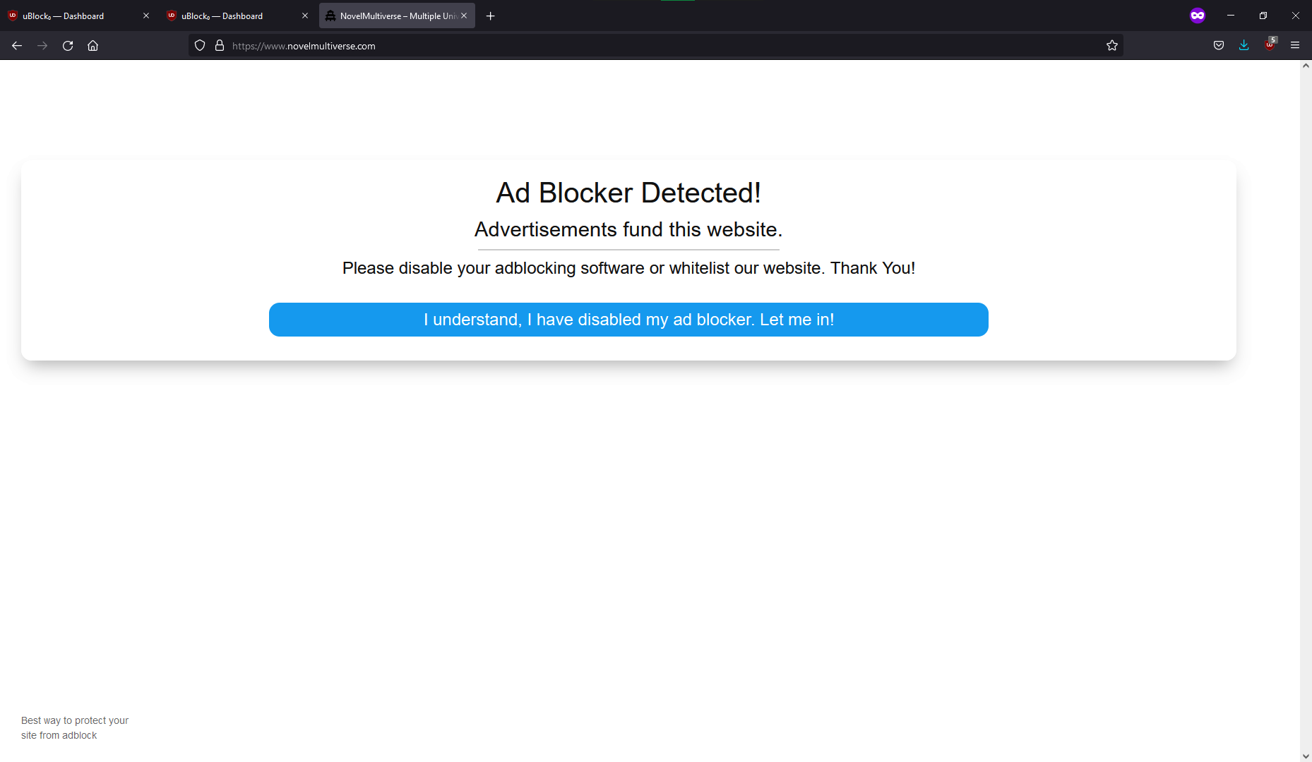 novelmultiverse.com: detection · Issue #10952 · uBlockOrigin/uAssets · GitHub