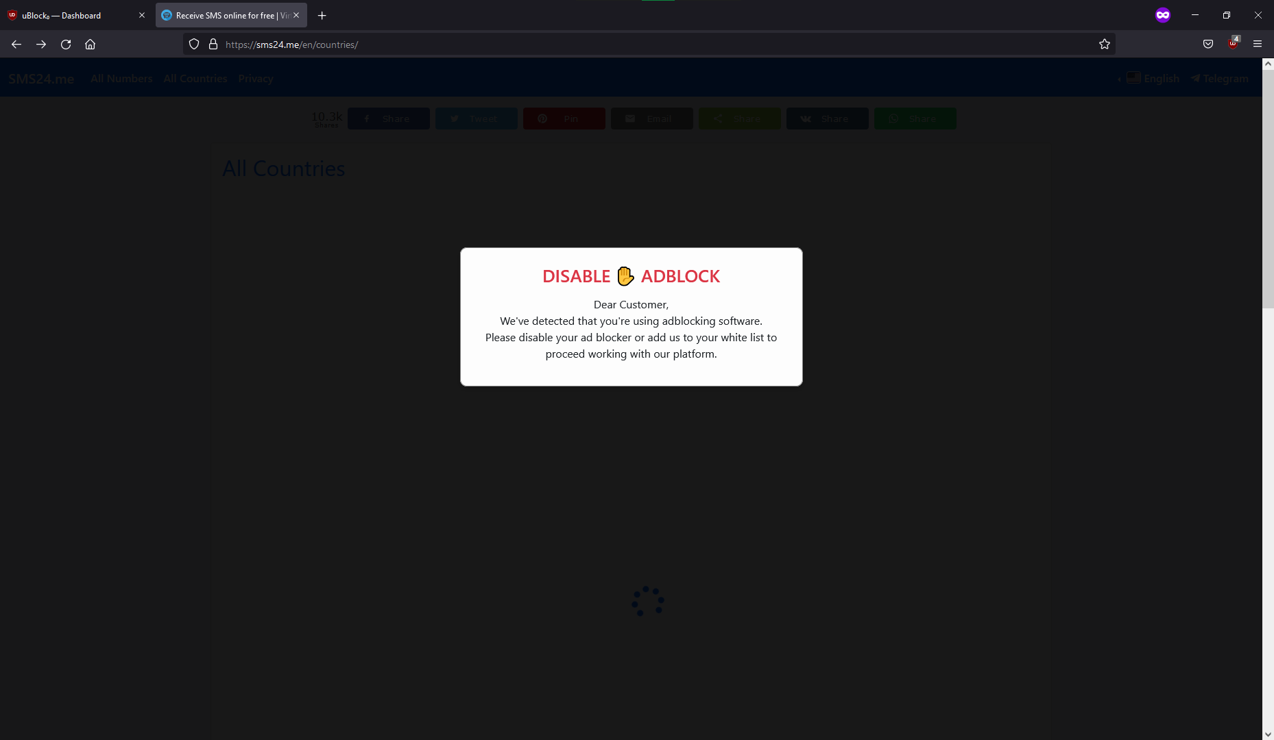 [Anti-adblock] sms24.me · Issue #9950 · uBlockOrigin/uAssets · GitHub
