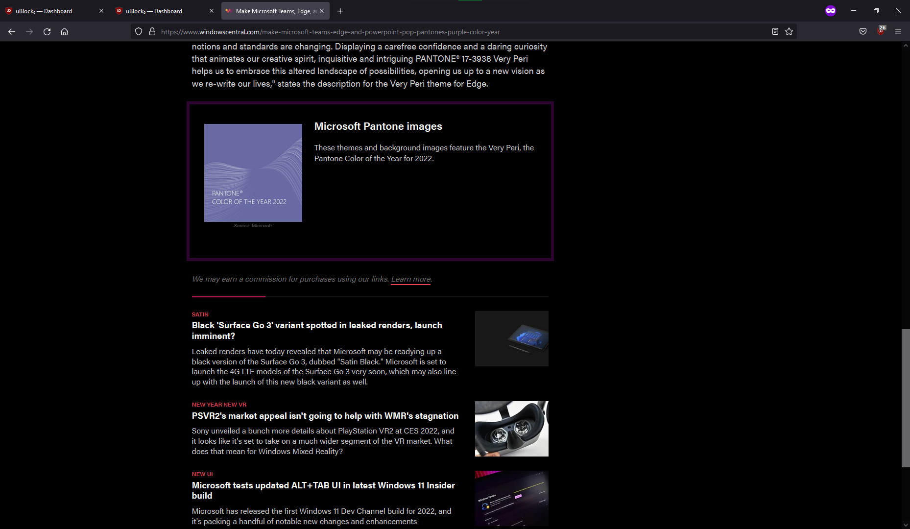 windowscentral.com: breakage · Issue #11251 · uBlockOrigin/uAssets · GitHub