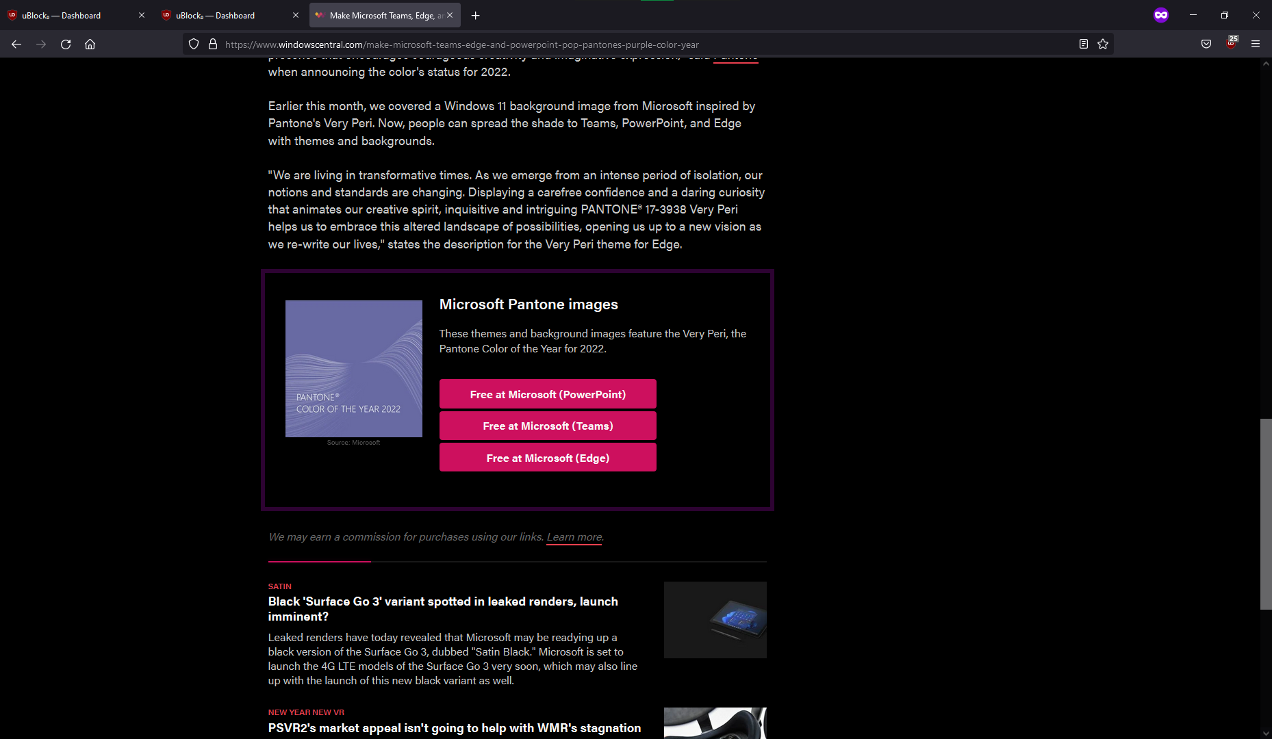 windowscentral.com: breakage · Issue #11251 · uBlockOrigin/uAssets · GitHub