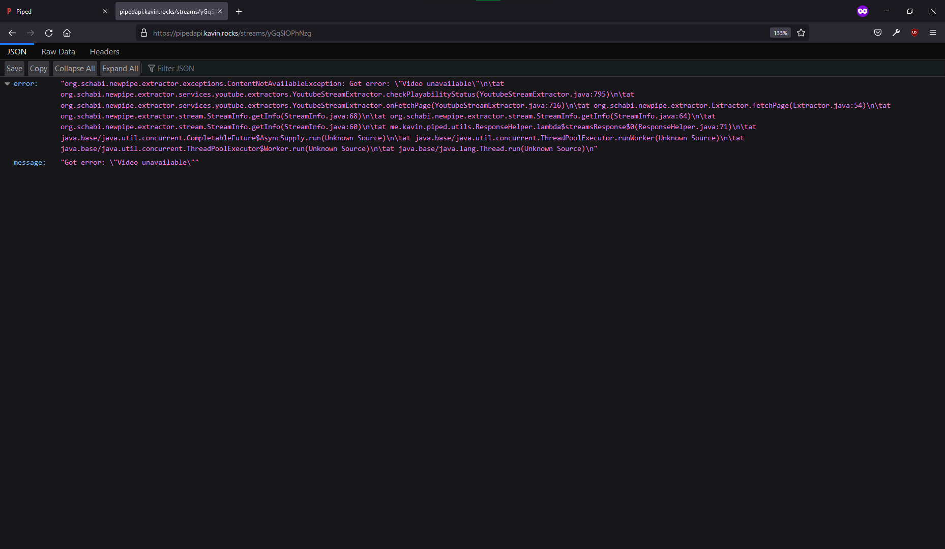 [Enhancement] Auto-redirect to youtube page if instances (Piped, Invidious) cannot get video ...