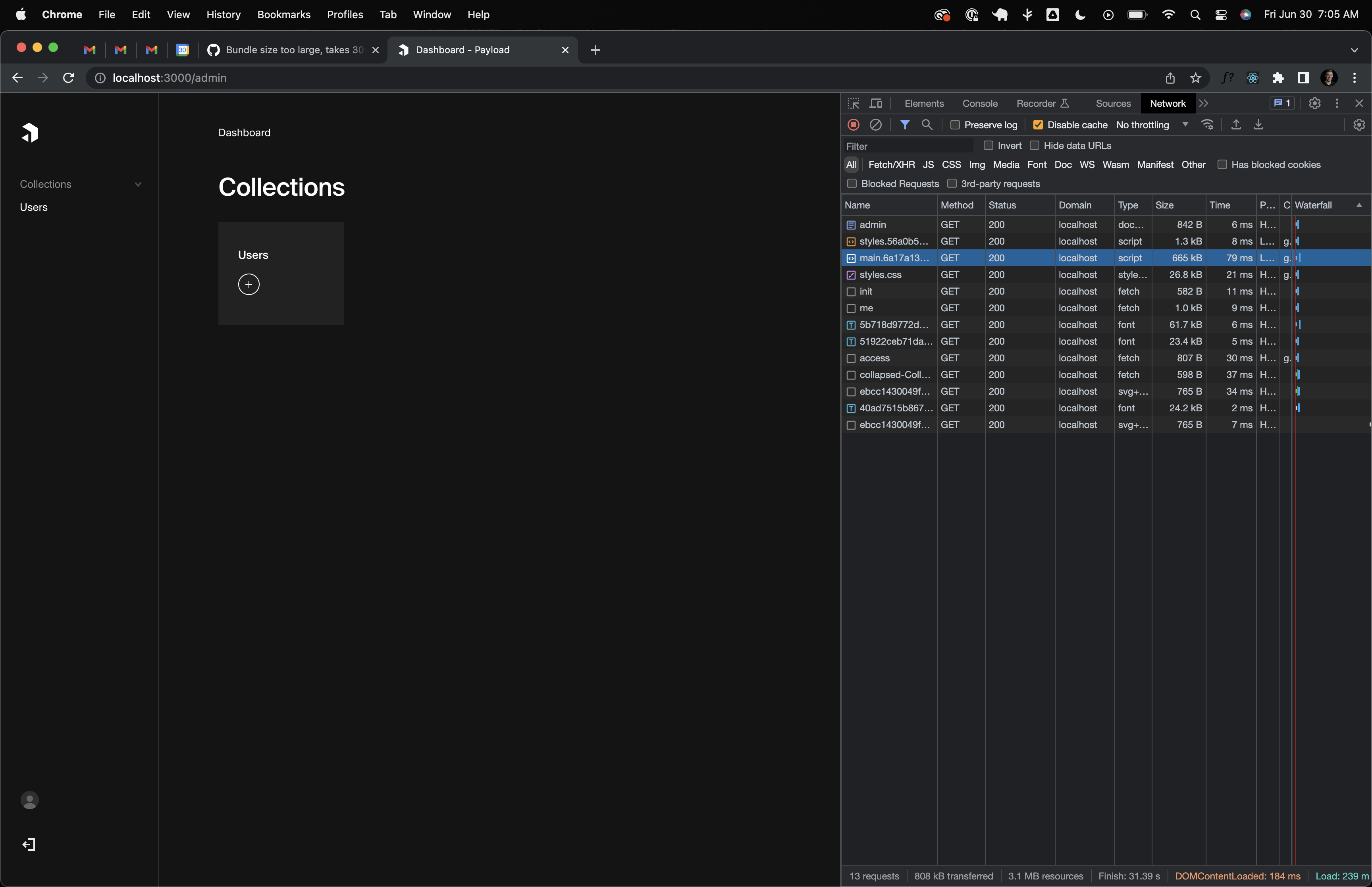 Bundle size too large, takes 30s to load. · Issue #2947 · payloadcms/payload · GitHub