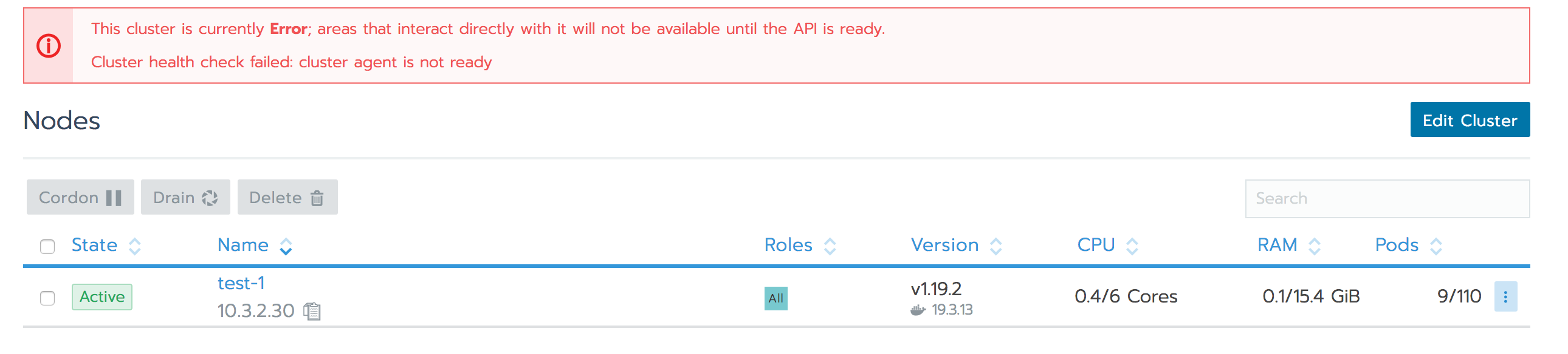 Cluster Health Check Failed Cluster Agent Is Not Ready Error Seen During Cluster Provisioning 