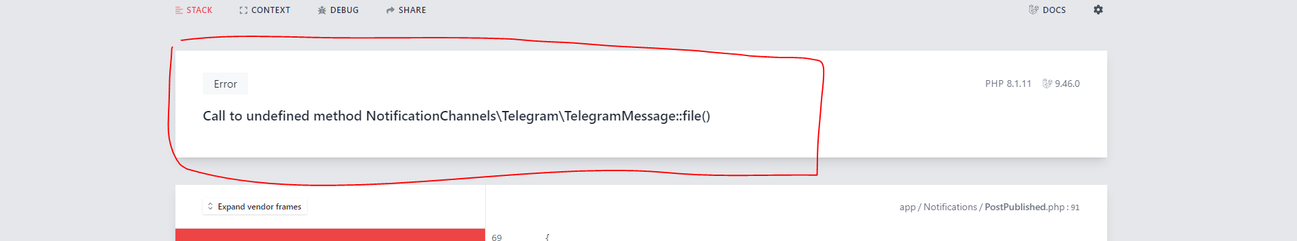 Call to undefined method NotificationChannels\Telegram\TelegramMessage::file() · Issue #165 ...