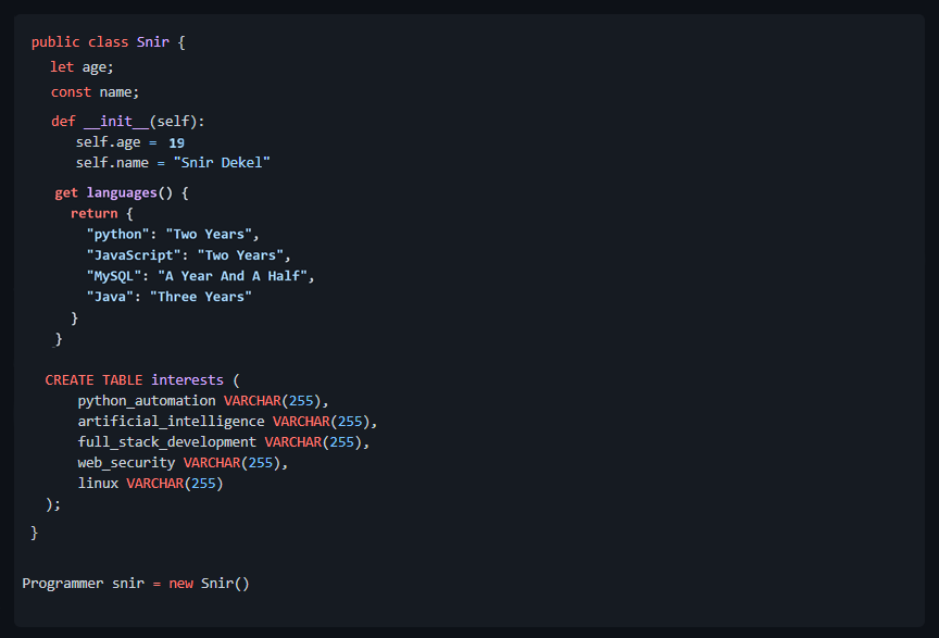 Snir-Dekel (Snir Dekel) · GitHub