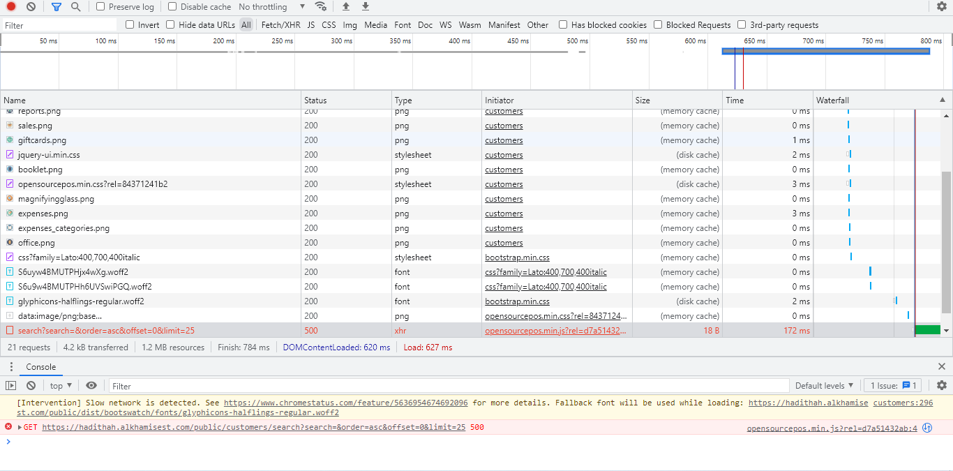 500 error only on Sale Module · Issue #3613 · opensourcepos/opensourcepos · GitHub