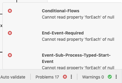 forEach error on autovalidate · Issue #777 · ProcessMaker/modeler · GitHub