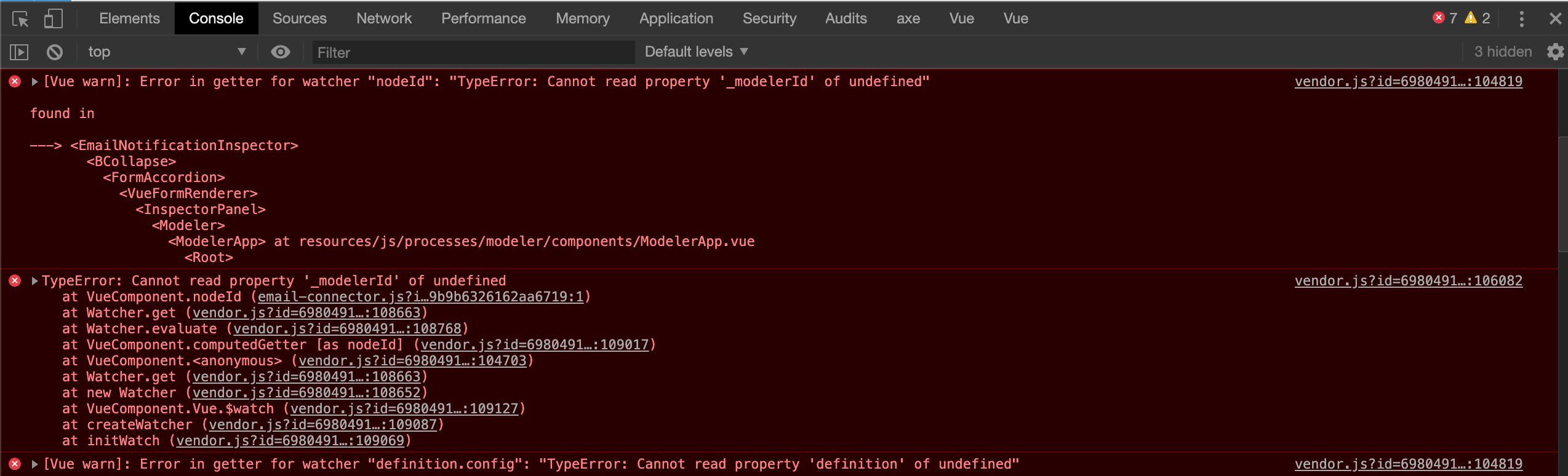 highlight errors with connector-send-email when current modeler is linked in core · Issue #1133 ...