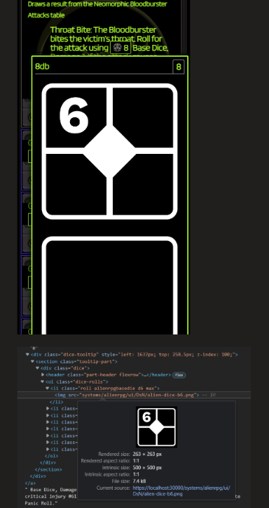 Custom dice in chat tool tips are no longer rendered to 22x22 px · Issue #8519 · foundryvtt ...