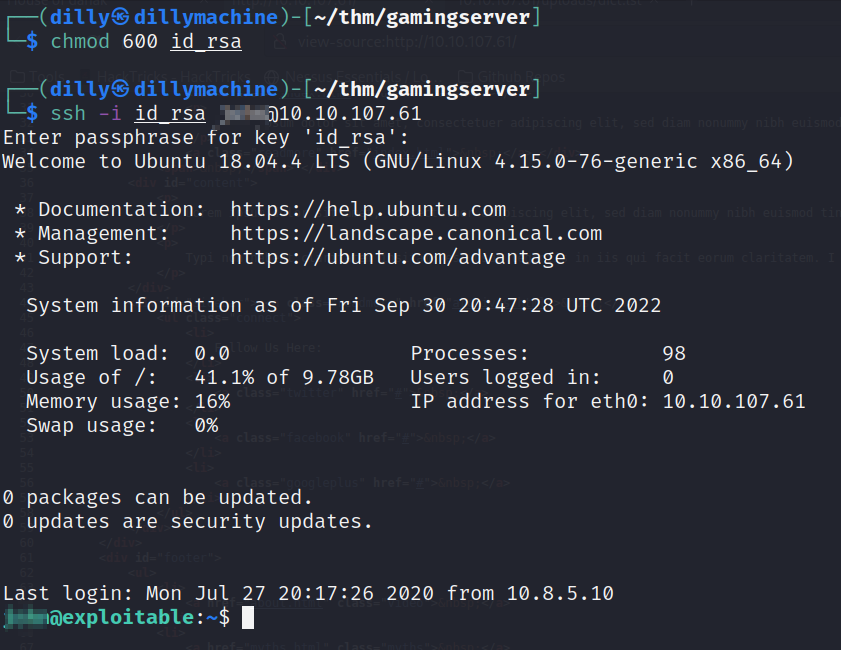 GitHub - Ethical-Dyl/gamingserver-writeup: A writeup of the TryHackMe CTF challenge 'GamingServer'