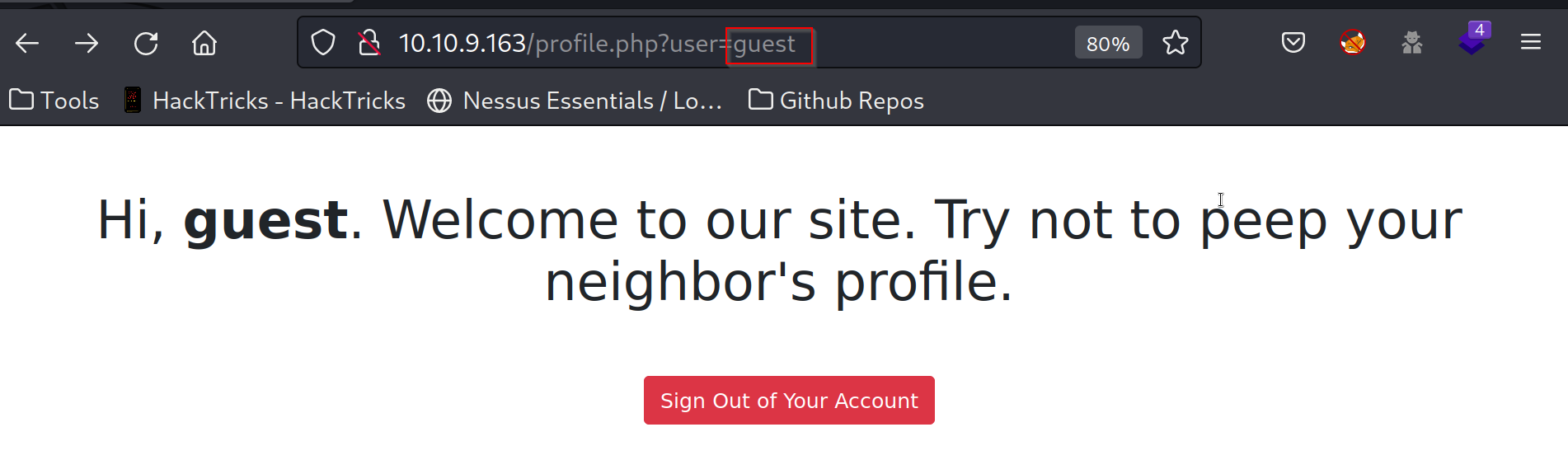 GitHub - Ethical-Dyl/Howdy-Neighbor: A writeup of the TryHackMe CTF challenge 'Neighbour'