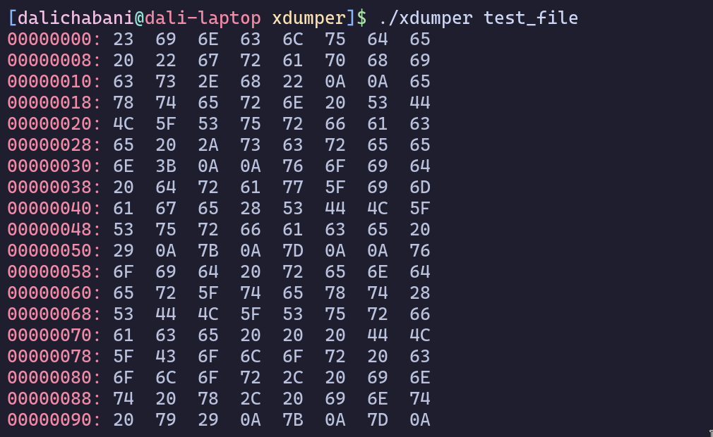 GitHub - MohamedAliChabani/xdumper: Simple hexadecimal dumper