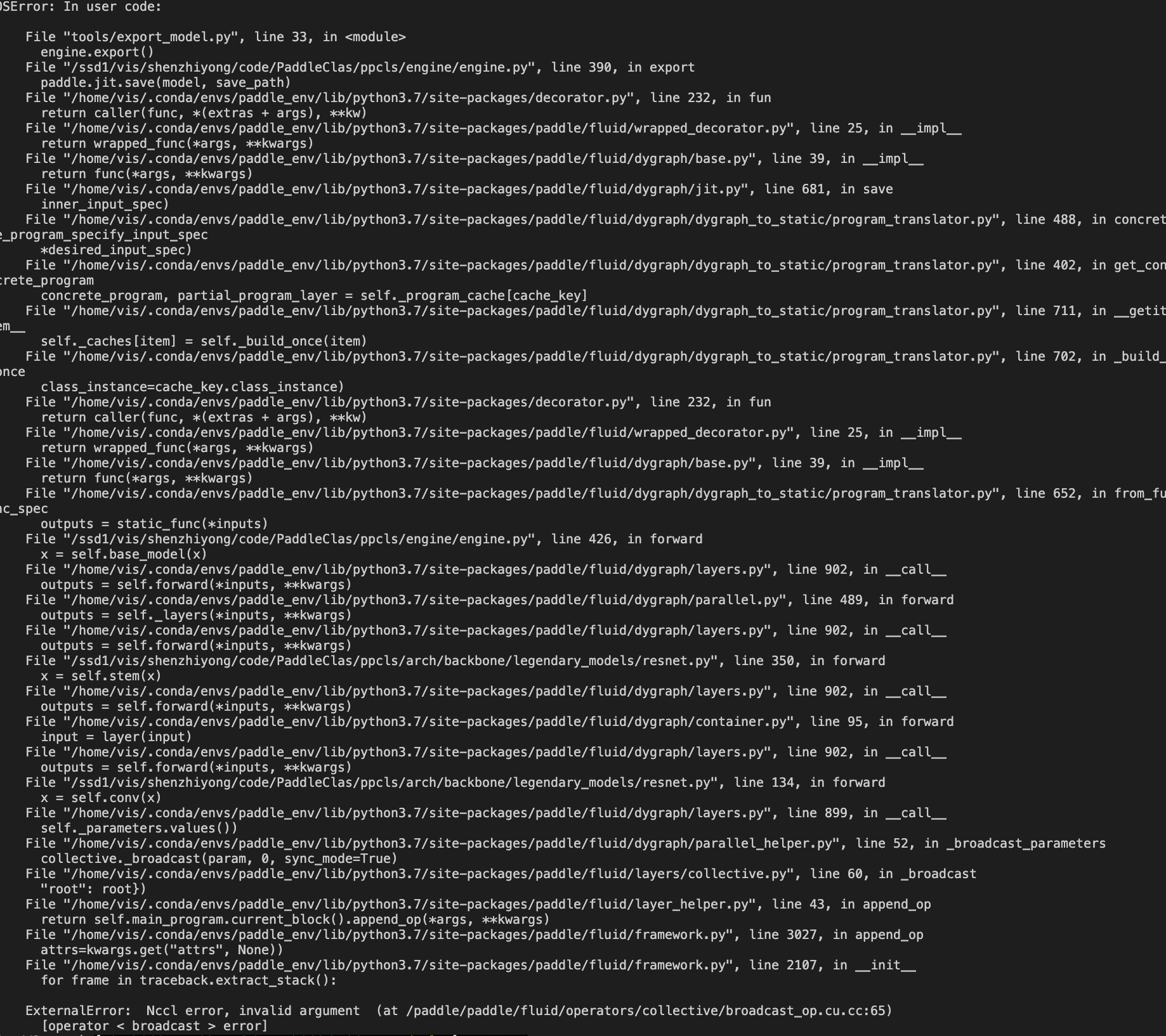 PaddleClas export model -> deploy · Issue #39107 · PaddlePaddle/Paddle · GitHub