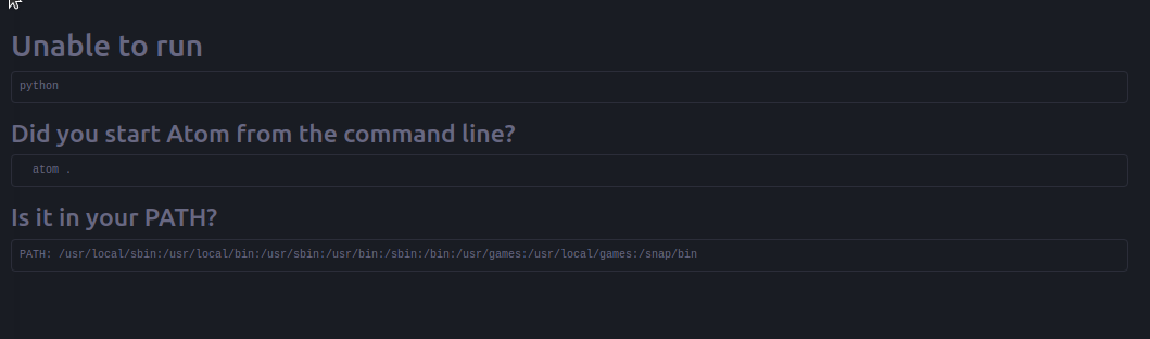 Unable To Run Is What In Your Path · Issue 681 · Atom Communityatom Script · Github 