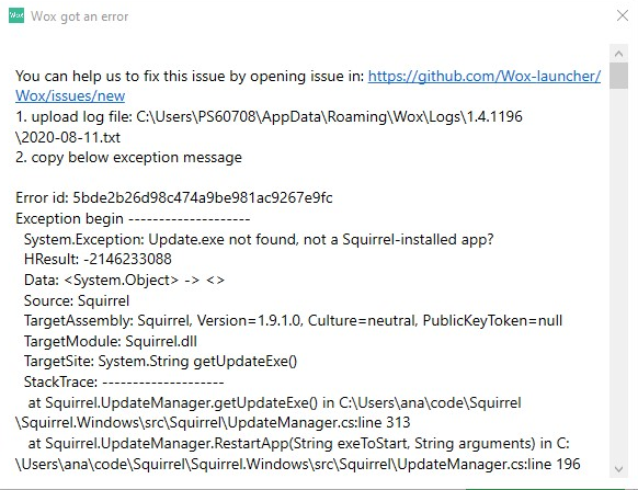 I can't restart Wox and 2 other issues · Issue #3147 · Wox-launcher/Wox · GitHub