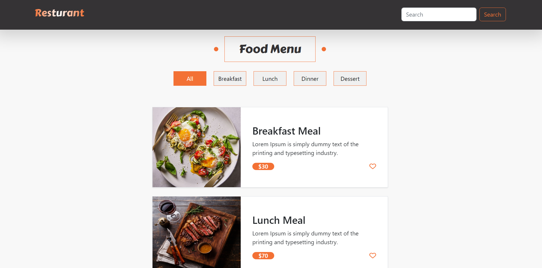 GitHub - israaelsebaey/Resturant-App: it's App to filter data according to each category using ...