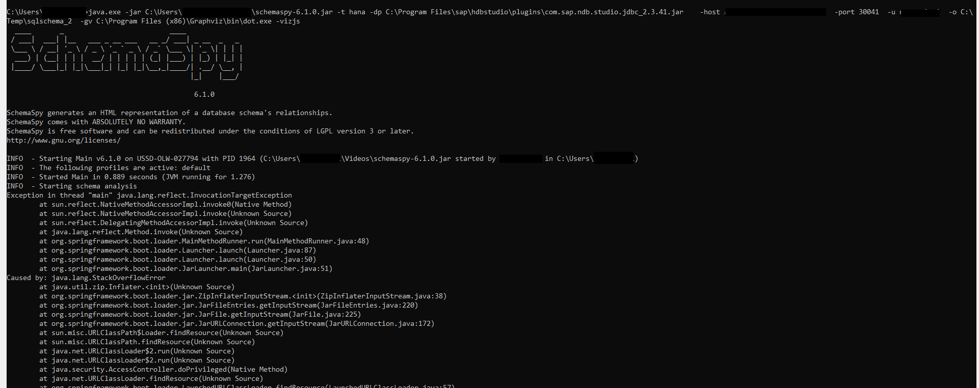 Not able to connect SAP HANA DB · Issue #802 · schemaspy/schemaspy · GitHub